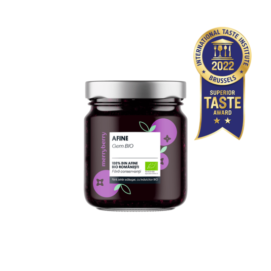 Gem BIO de Afine fără zahăr 230gr MerryBerry din categoria Gem din ...