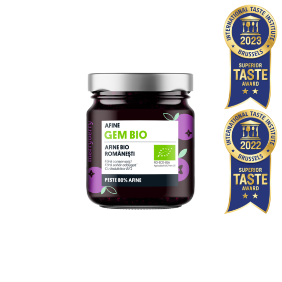 Gem BIO de Afine fără zahăr 230gr MerryBerry din categoria Gem din ...